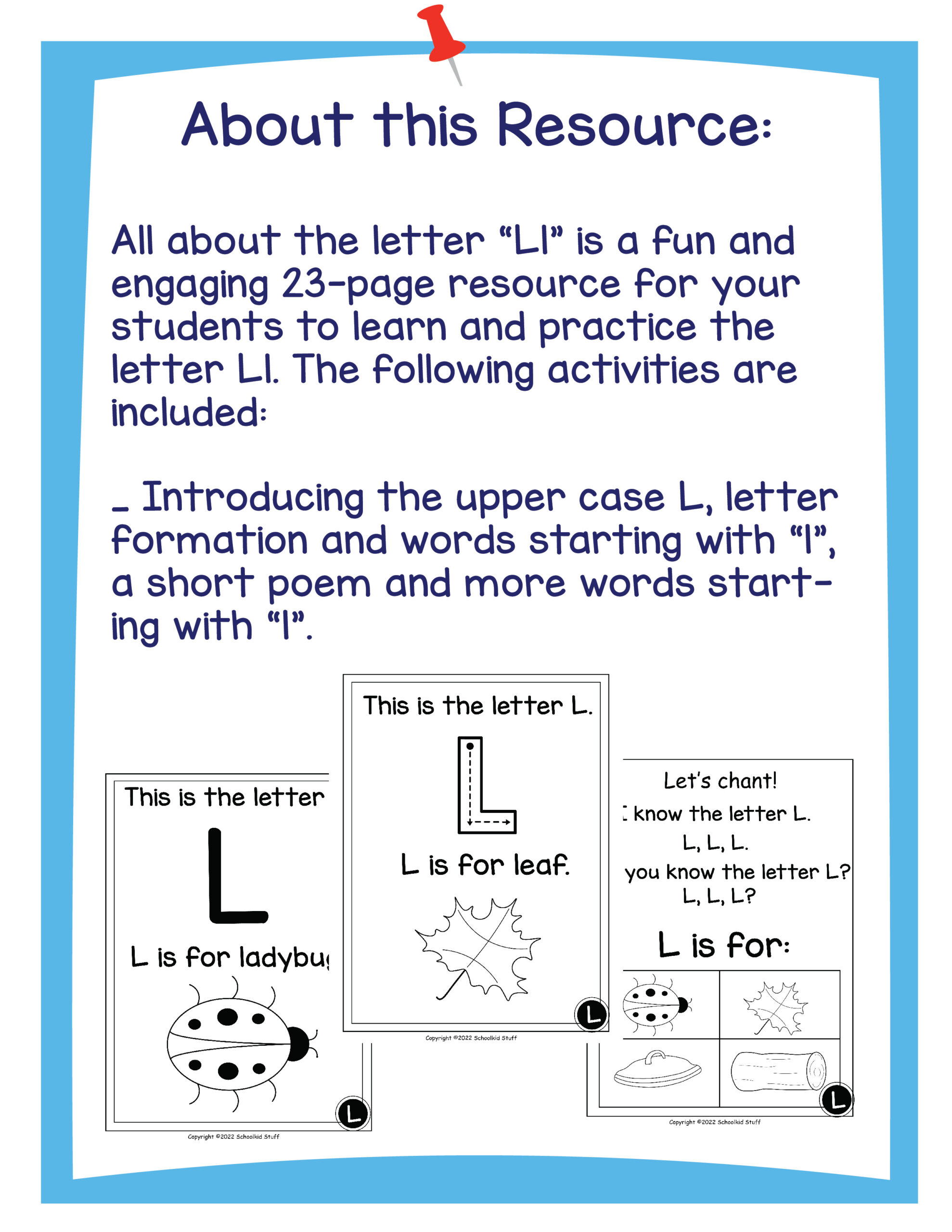 All About the Letter Ll | Alphabet Practice No Prep Worksheets for ...