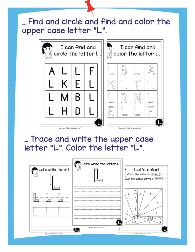 All About the Letter Ll | Alphabet Practice No Prep Worksheets for Kindergarten | Made By Teachers