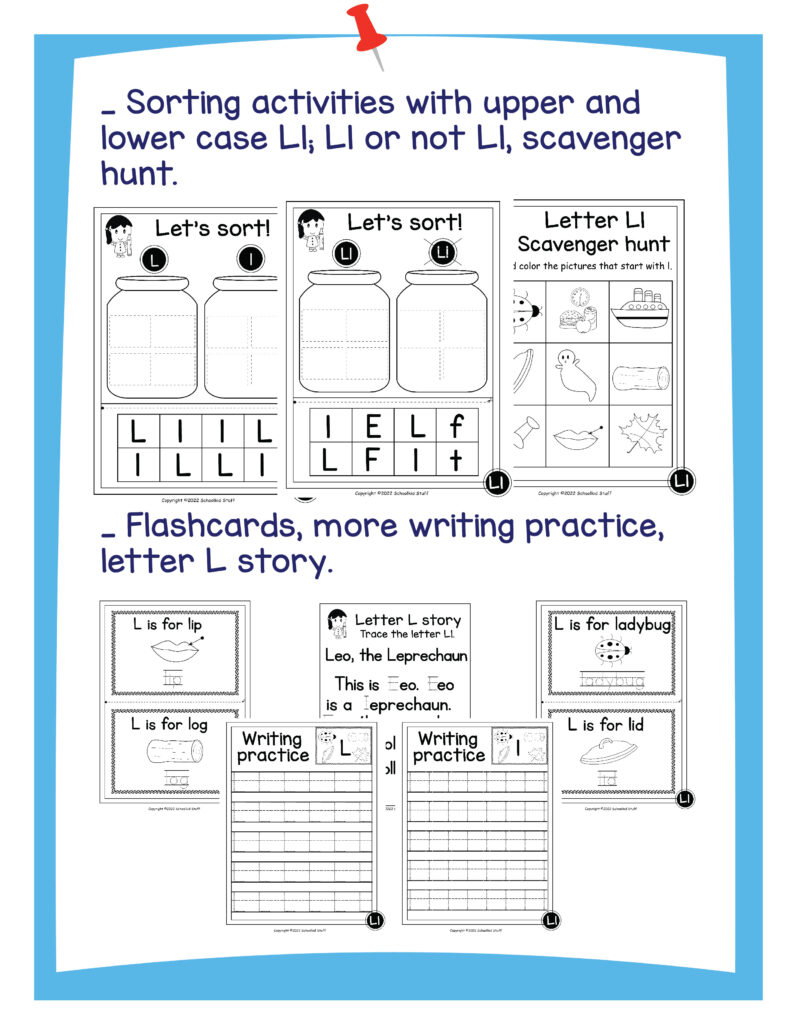 All About the Letter Ll | Alphabet Practice No Prep Worksheets for Kindergarten | Made By Teachers