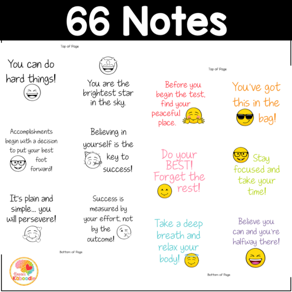 Test Taking Encouragement Sticky Notes: State Testing Motivation | Made ...