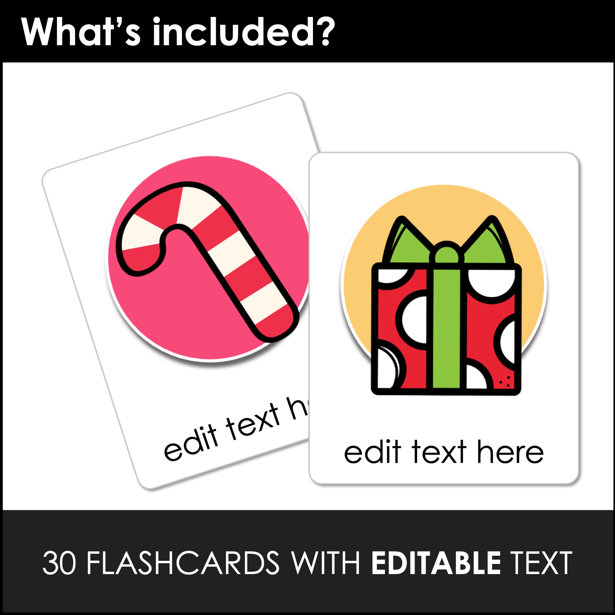 CHRISTMAS Flashcards - Vocabulary Flash Cards for ESL EFL ELA ...