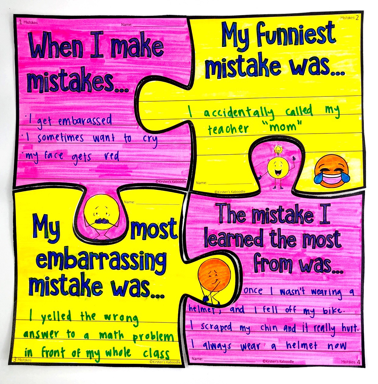 Puzzle Pieces Bulletin Board for Community Building: Back to School ...