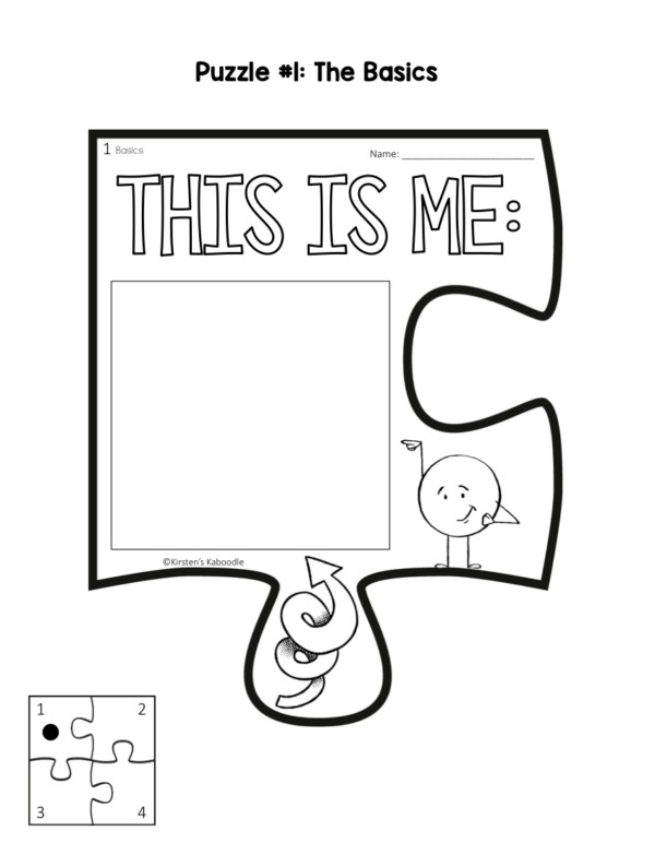 Puzzle Pieces Bulletin Board for Community Building: Back to School ...