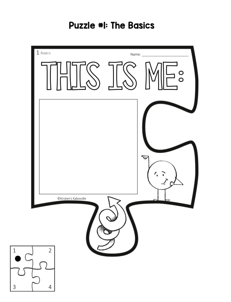 Puzzle Pieces Bulletin Board for Community Building: Back to School ...