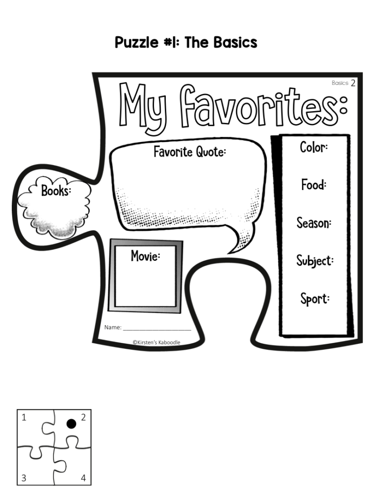 Puzzle Pieces Bulletin Board for Community Building: Back to School ...