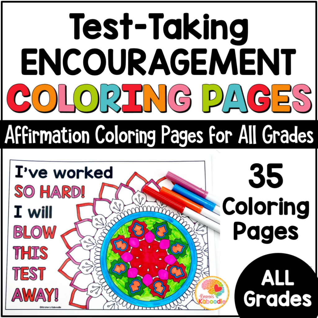 Testing Motivation Coloring Pages for Student Encouragement | Made By ...