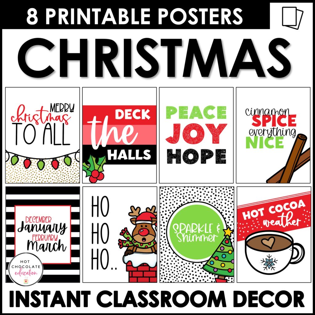 Christmas Posters | Winter Classroom Decor - December Printable Quote ...