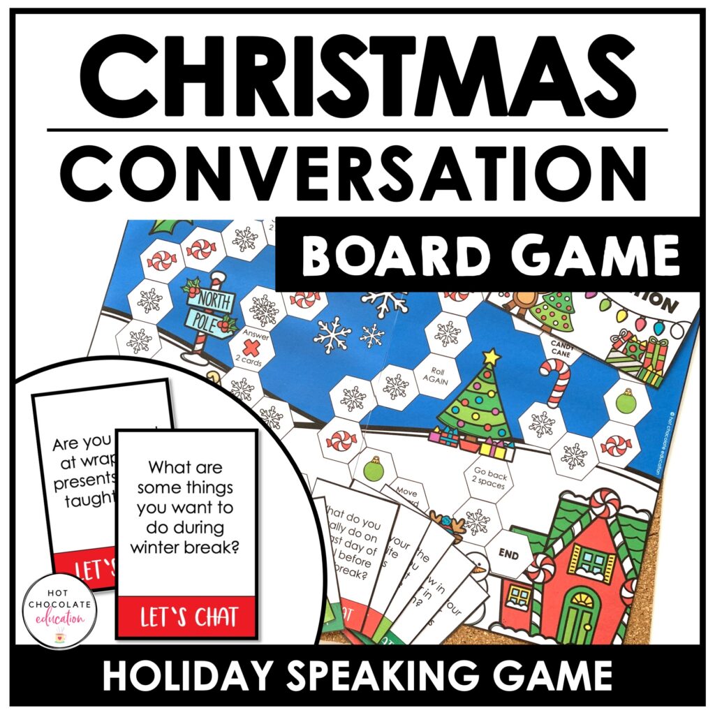 Christmas Conversation Question Board Game - 40 Holiday Question ...