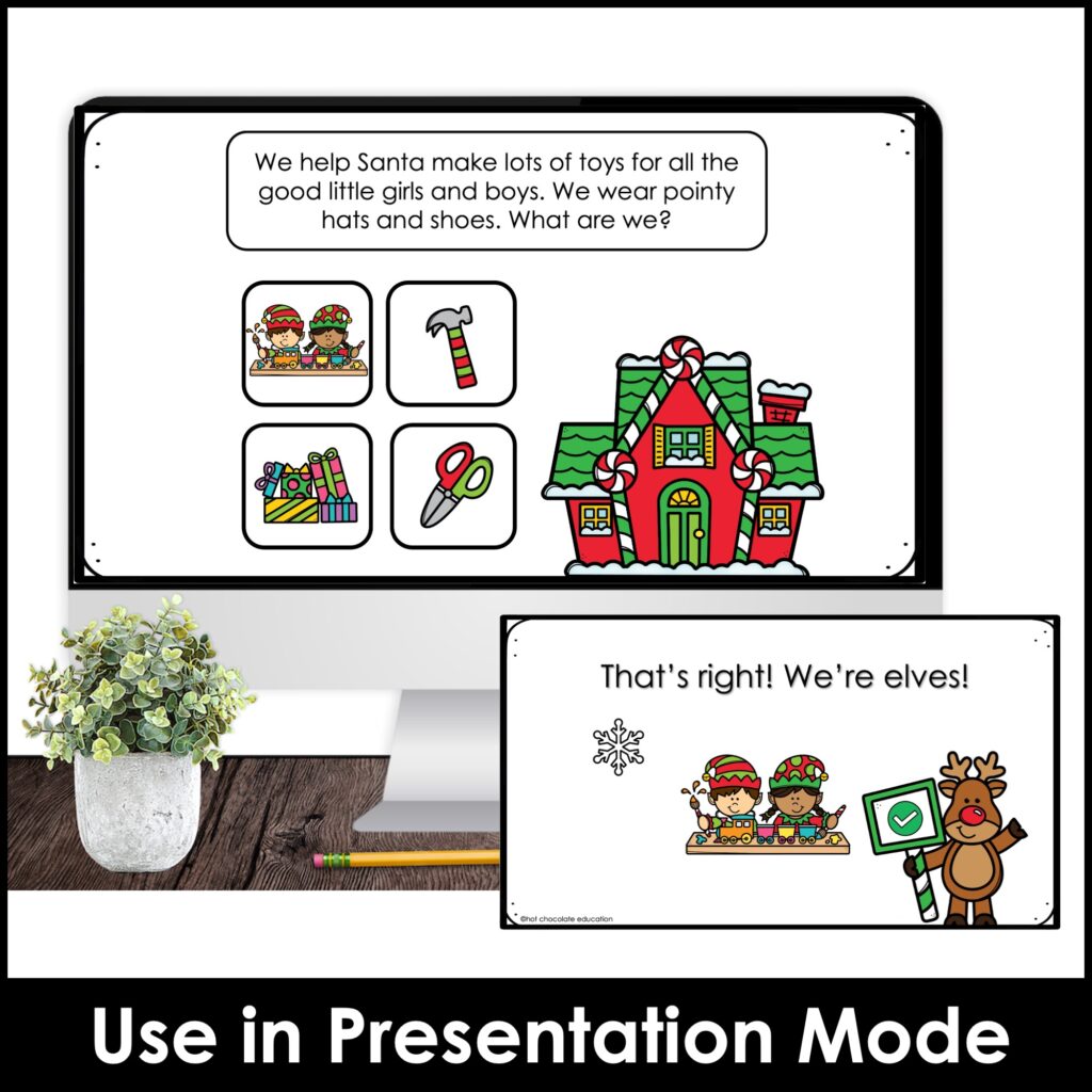 Christmas Guessing Game - What am I? Digital Google Slides ...