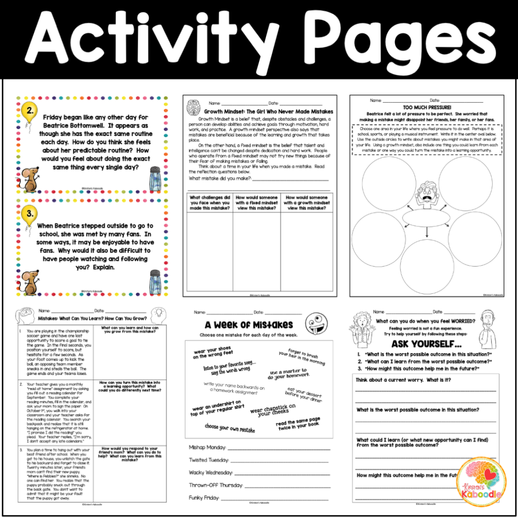 The Girl Who Never Made Mistakes Literature Unit Activities | Made By ...