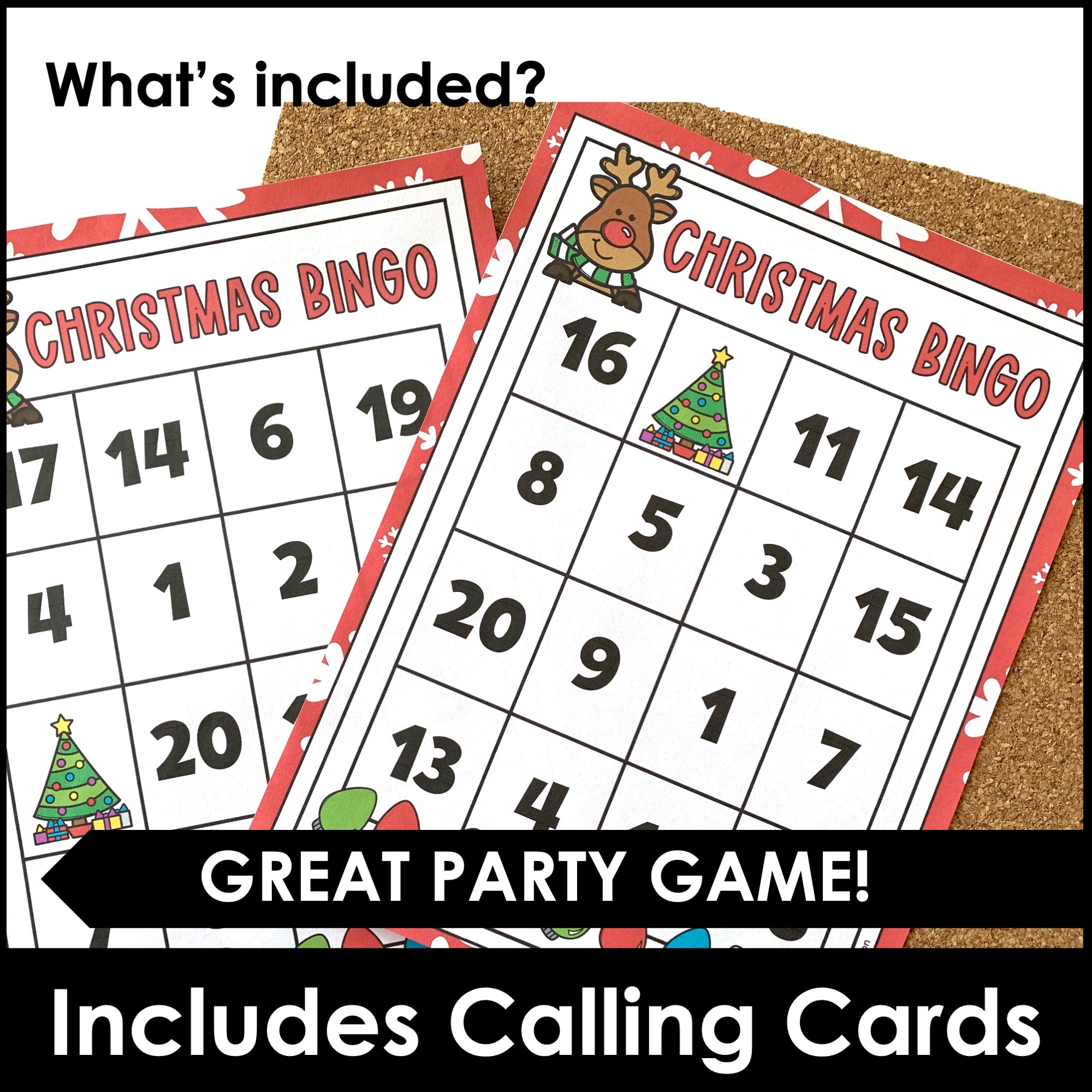 Numbers 1-20 Bingo Game - Christmas Theme | Made By Teachers