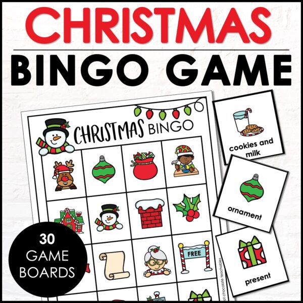 Christmas Bingo - Vocabulary Building Game for ELL - EFL - ESL | Made ...