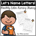 Letter Recognition Letter Naming Fluency Monthly Practice Pages | Made ...