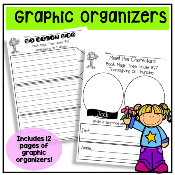 Magic Tree House Reading Comprehension Study Guide Thanksgiving on ...