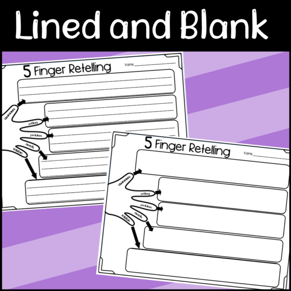 5 Finger Retelling Graphic Organizers | Made By Teachers