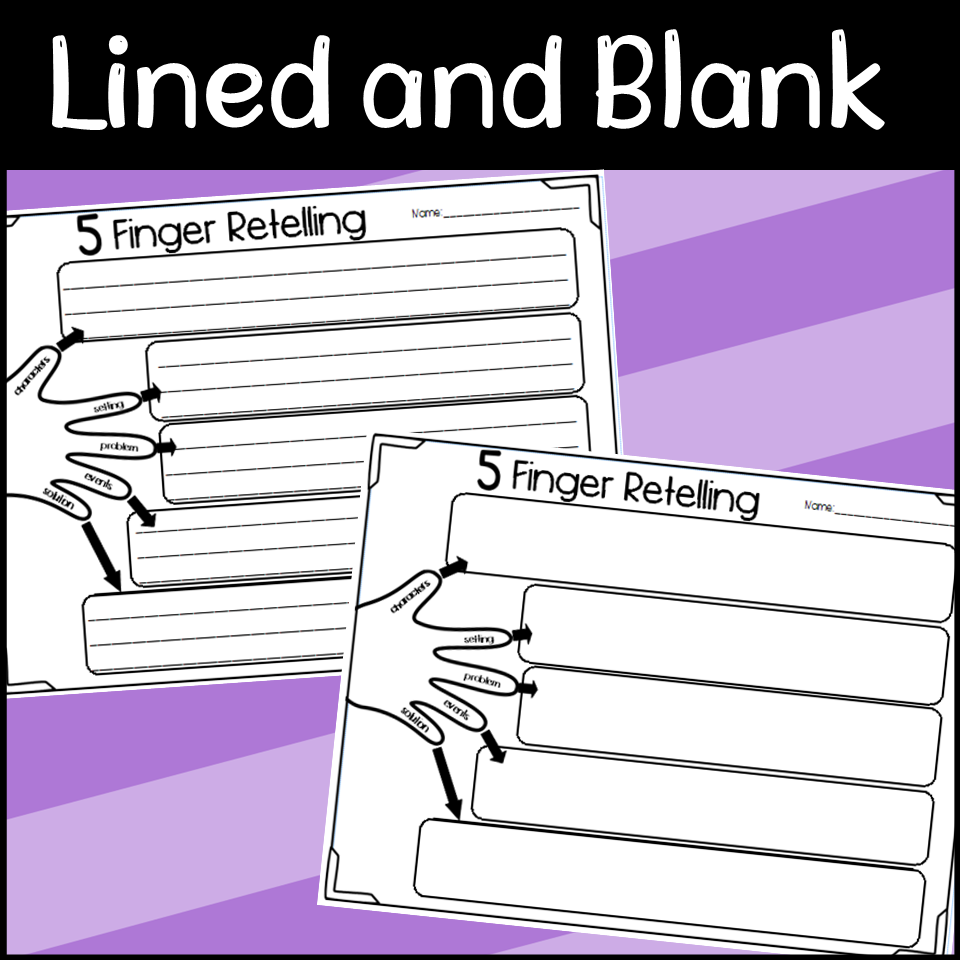 5 Finger Retelling Graphic Organizers | Made By Teachers
