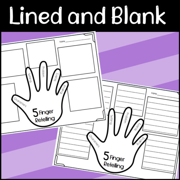 5 Finger Retelling Graphic Organizers - Made By Teachers