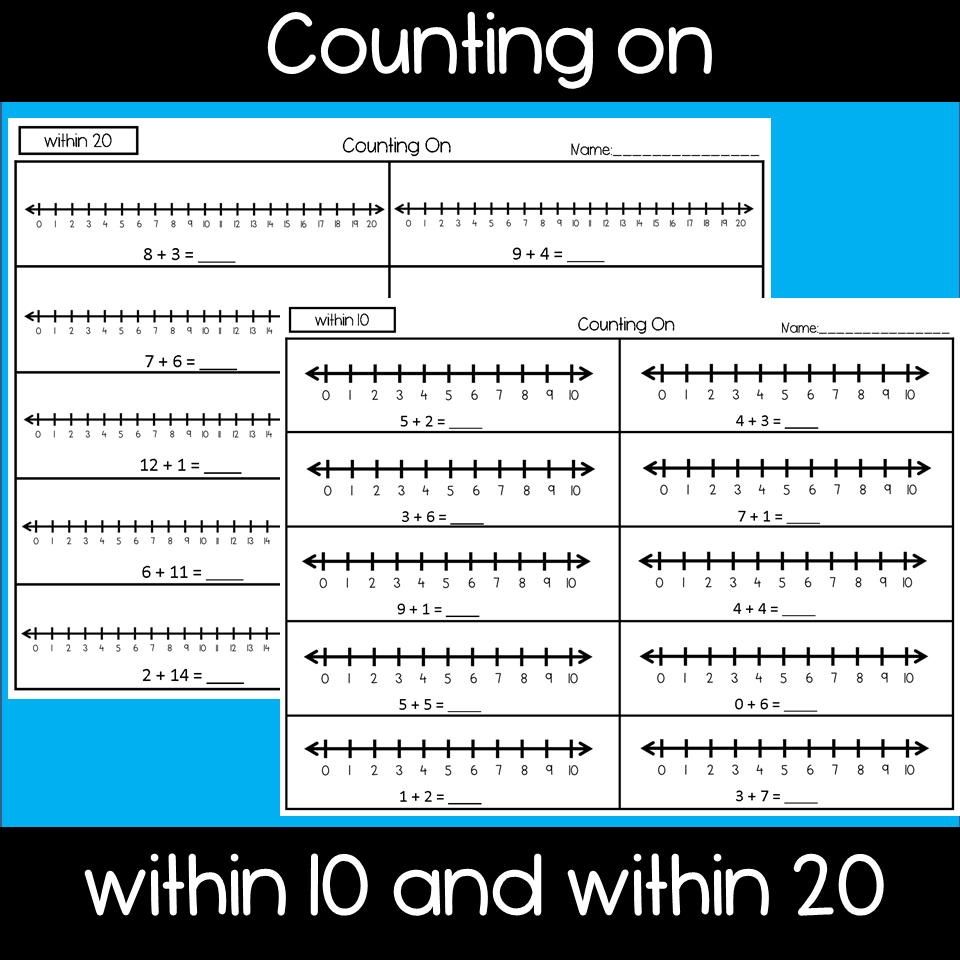Counting On to Add and Counting Back to Subtract Using a Number Line ...