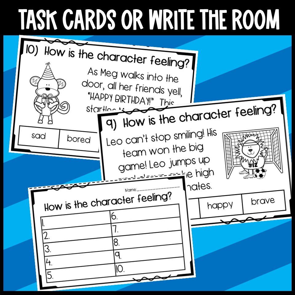 RL.1.4 Identify Words that Suggest the Character's Feelings | Made By ...