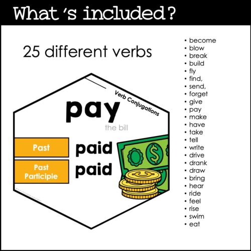 ESL Past Tense Irregular Verb Posters | Bulletin Board Display - Word ...