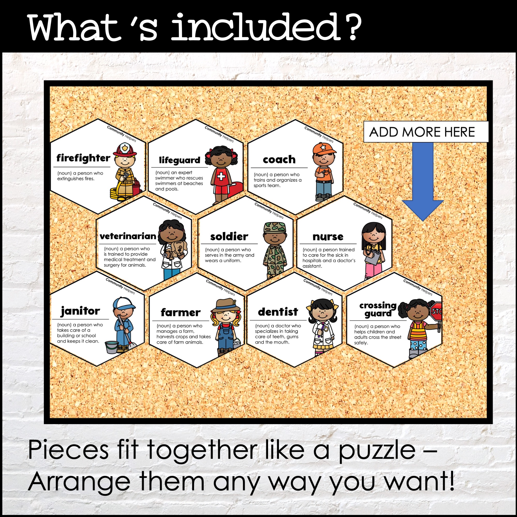 Community Helpers Posters | Classroom Bulletin Board / Word Wall | Made ...