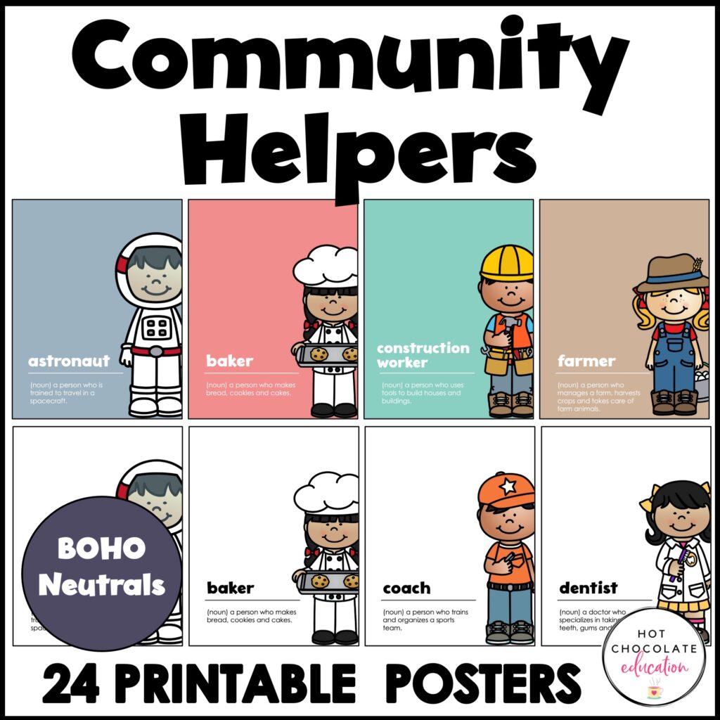 Community Helpers Identification Posters : Jobs & Careers Bulletin ...