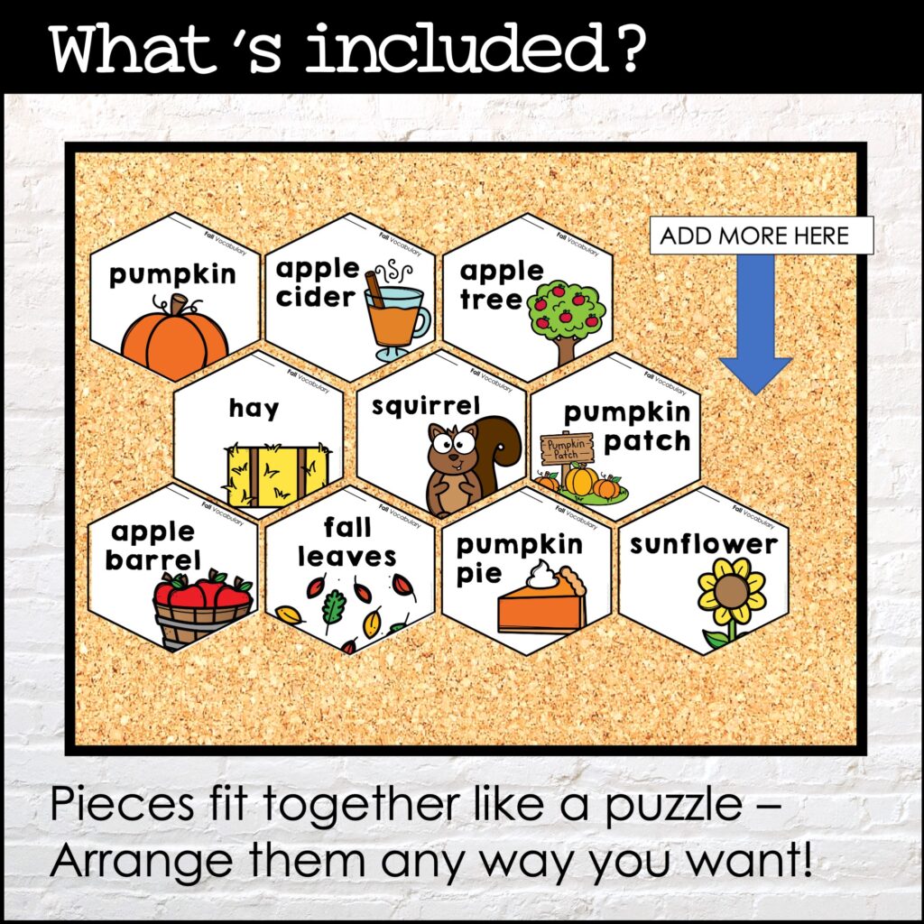 Fall Vocabulary Posters | Autumn Word Wall | Classroom Bulletin Board ...