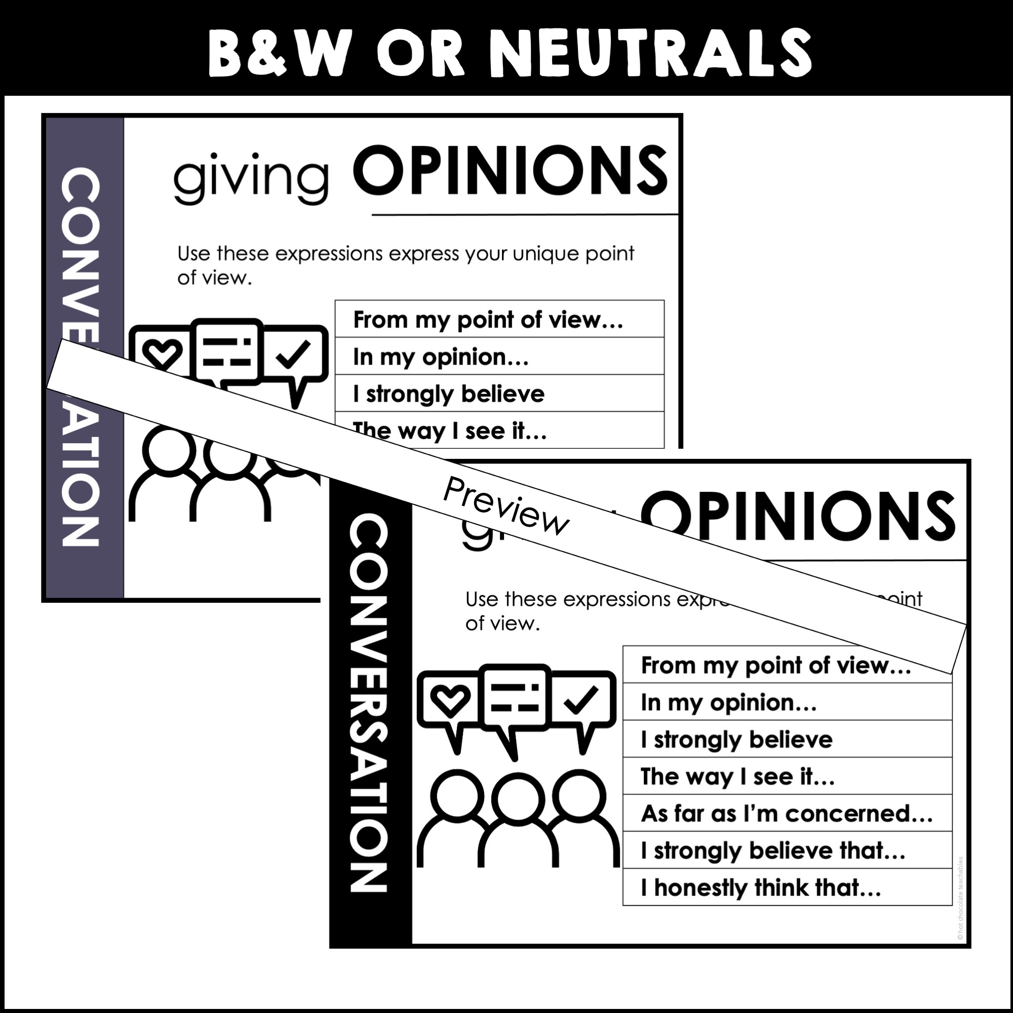 Conversation Helpers - Functional Speech Bulletin Board Posters for ELL ...