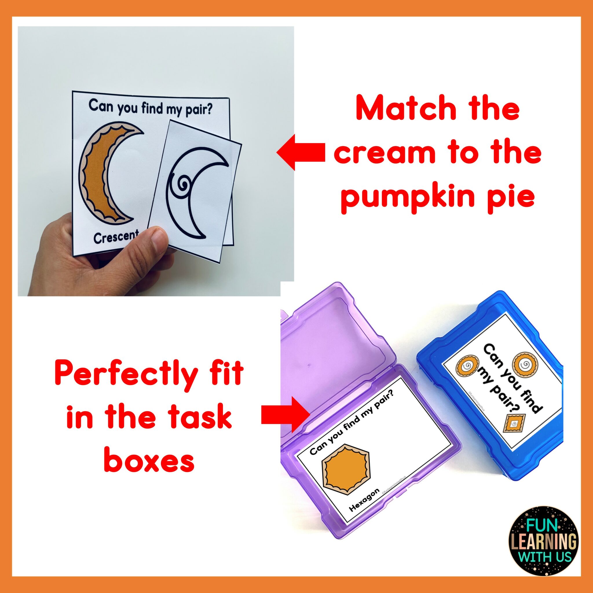 Thanksgiving 2D Shapes Activity | Pumpkin Pie Shapes Puzzles | Made By ...