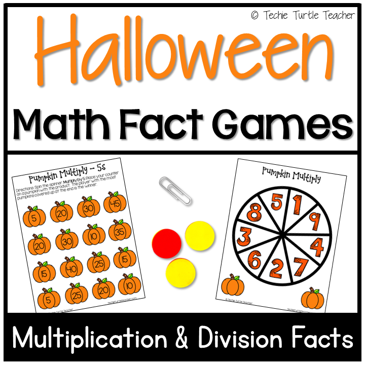 Multiplication and Division Halloween Math Fact Games: Partner Center ...