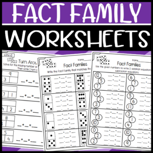 Turn Around Fact and Fact Family Worksheets | Made By Teachers