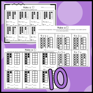Make a Ten Strategy for Addition: Worksheets and Center Activity | Made ...
