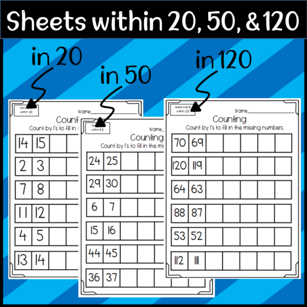 Counting To 120 Worksheets Read And Write Numerals 1 NBT A 1 Made By