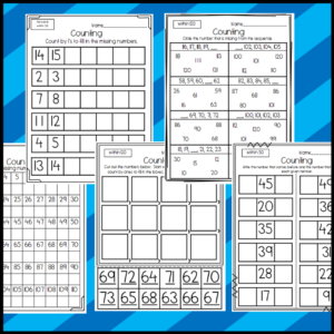 Counting to 120 Worksheets: Read and Write Numerals 1.NBT.A.1 - Made By ...