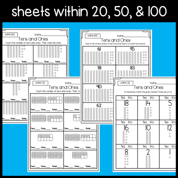 Tens and Ones Worksheets and Sorts: Place Value Worksheets | Made By ...