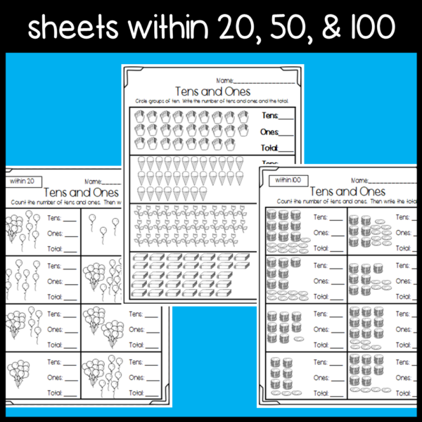 Tens and Ones Worksheets and Sorts: Place Value Worksheets | Made By ...