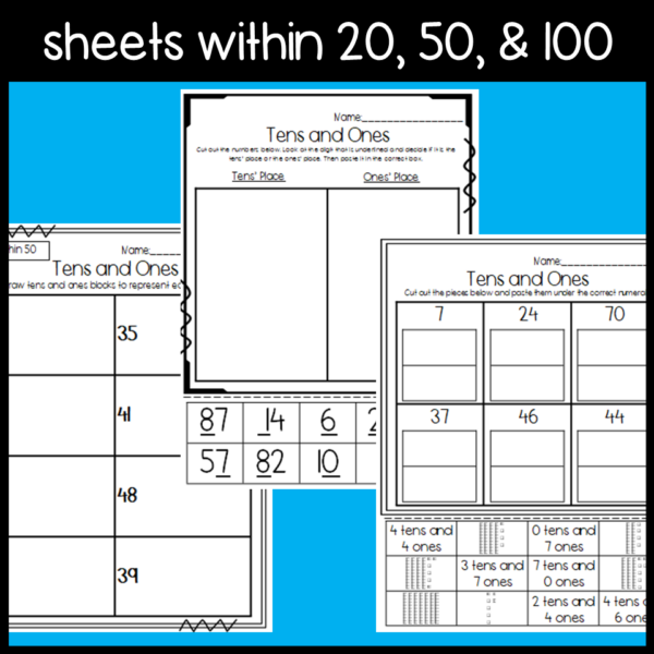 Tens and Ones Worksheets and Sorts: Place Value Worksheets | Made By ...