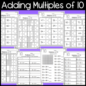 Multiples of Ten Worksheets: Counting, Addition, & Subtraction | Made ...