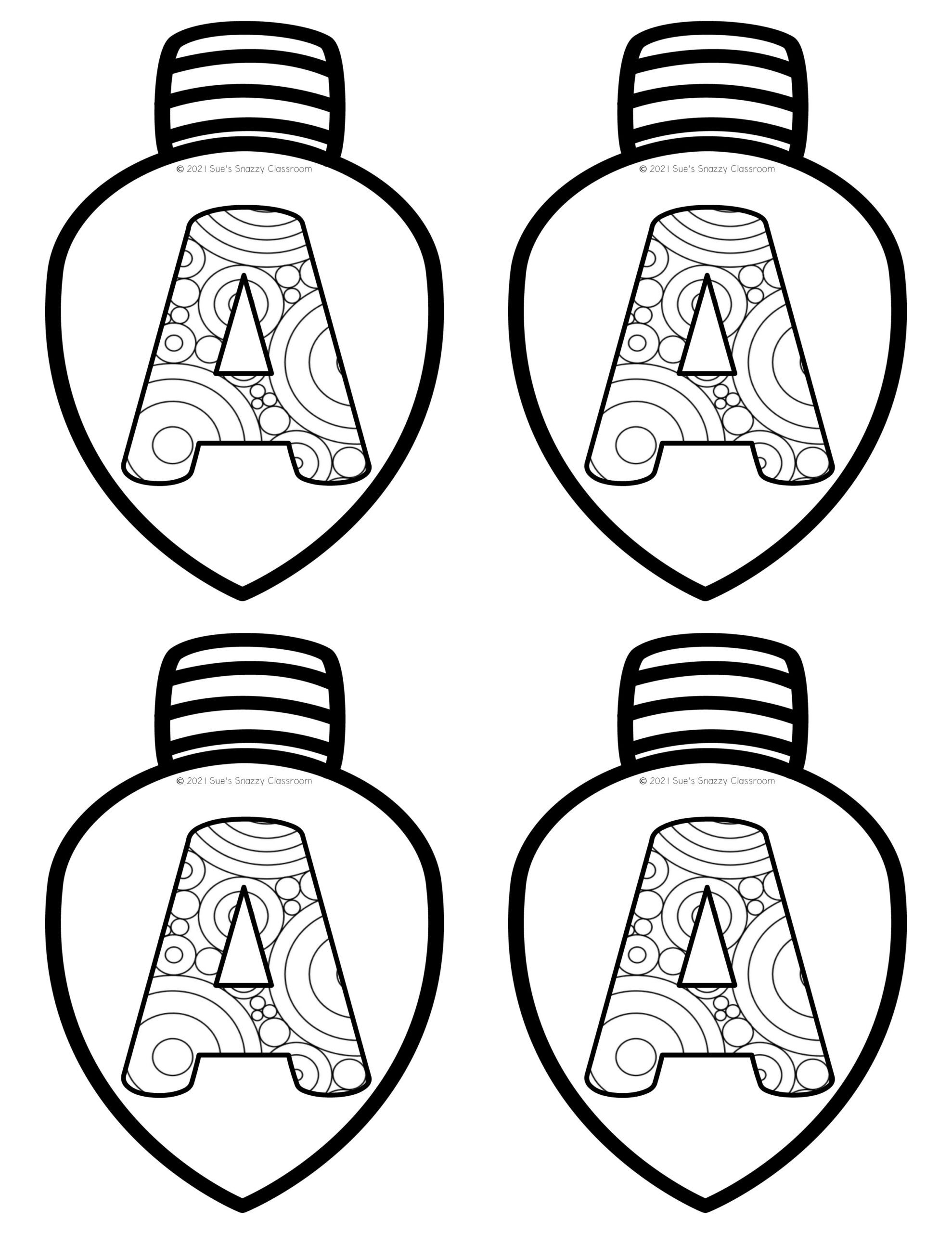 Mindfulness | Christmas Lights Word and Name Craft Activity | Mindful ...