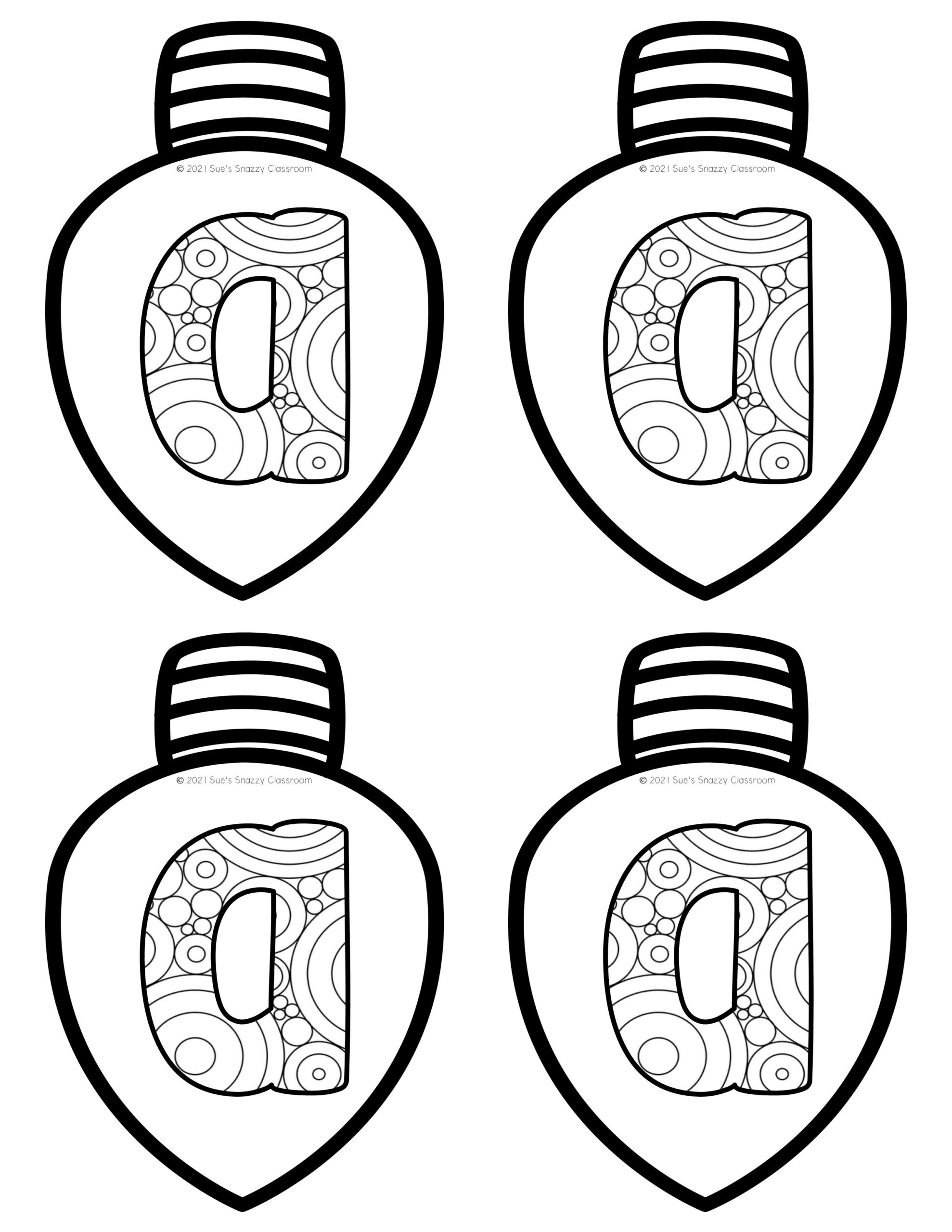 Mindfulness | Christmas Lights Word and Name Craft Activity | Mindful ...