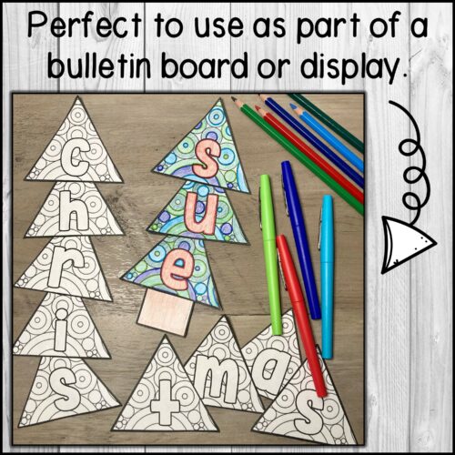 Mindfulness - Christmas Tree Word and Name Craft Activity - Mindful ...