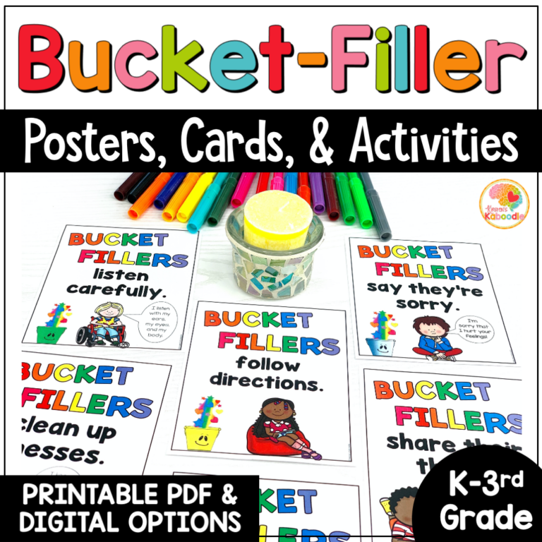 How Full is Your Bucket? Bucket Filler Activities and Posters | Made By ...