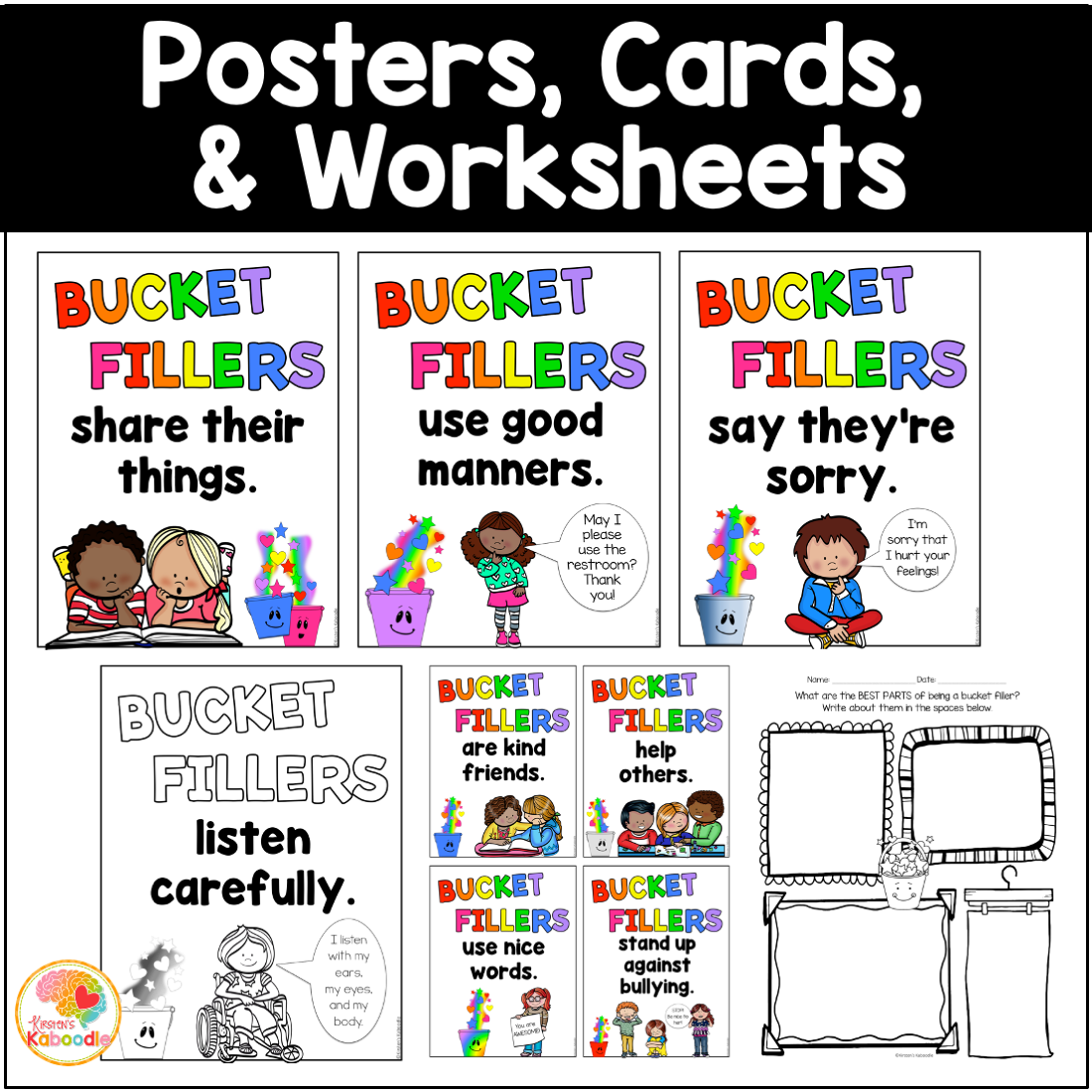 How Full is Your Bucket? Bucket Filler Activities and Posters | Made By ...