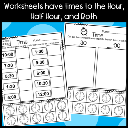 Time Worksheets: To the Hour and Half Hour | Made By Teachers