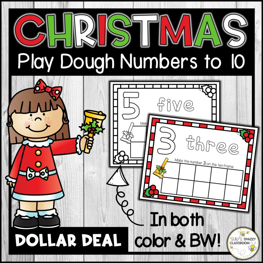 Christmas Number Play Dough Mats with Ten Frames - DOLLAR DEAL | Made ...