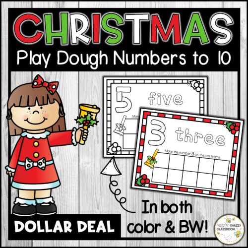 Christmas Number Play Dough Mats with Ten Frames - DOLLAR DEAL | Made ...
