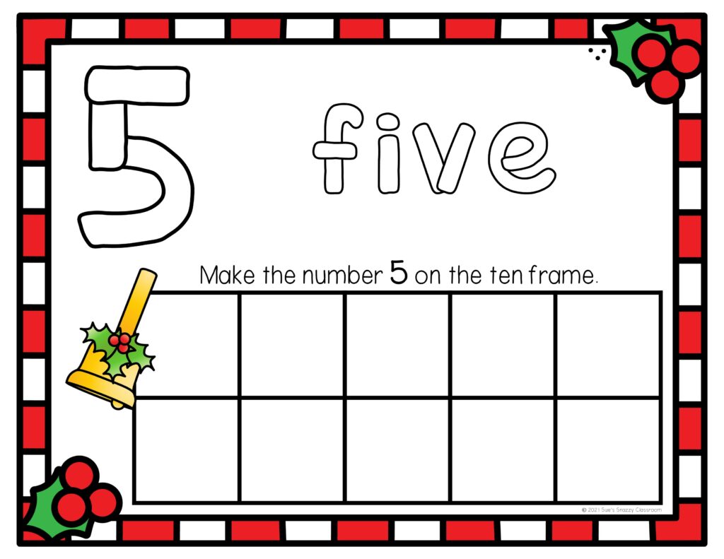 Christmas Number Play Dough Mats with Ten Frames - DOLLAR DEAL | Made ...