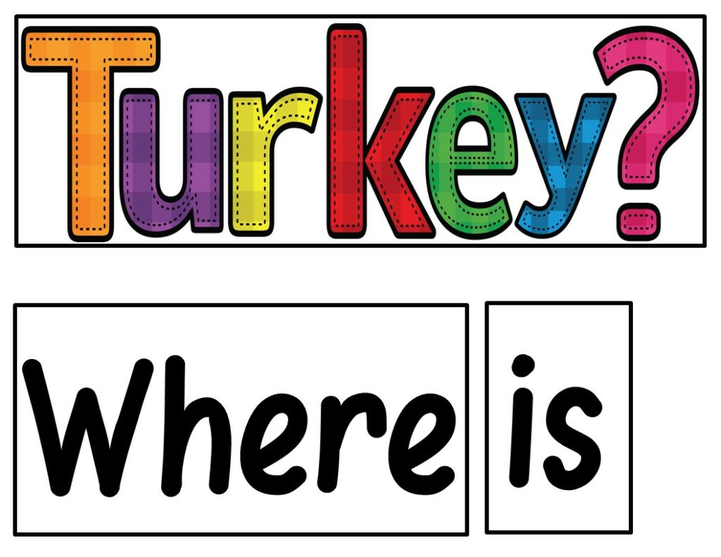 Where is the Turkey {Pocket Chart Activity} - Made By Teachers
