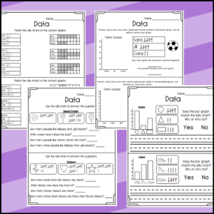 Data Worksheets: Organizing, Representing, and Interpretating Data ...
