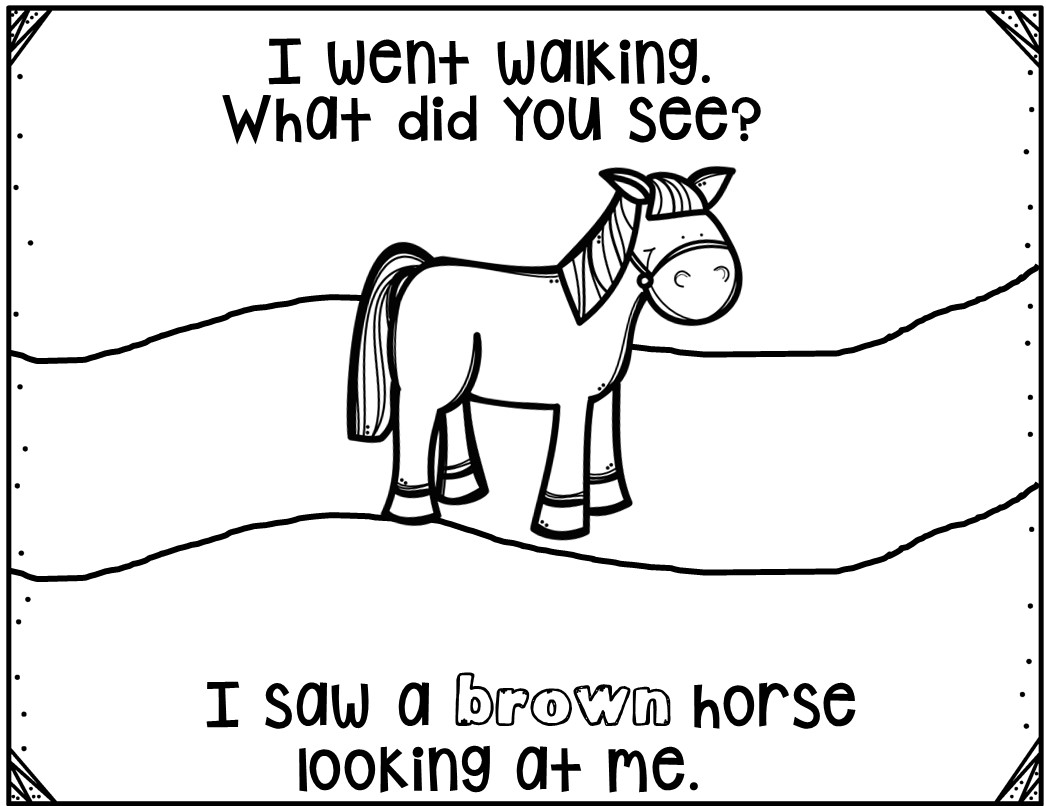 I Went Walking {Pocket Chart Poem with Student Books} - Made By Teachers